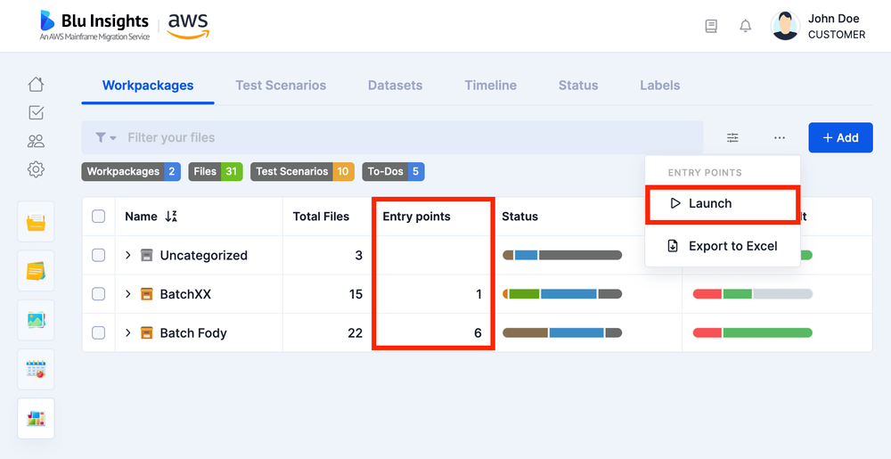 Workpackages | AWS Blu Insights