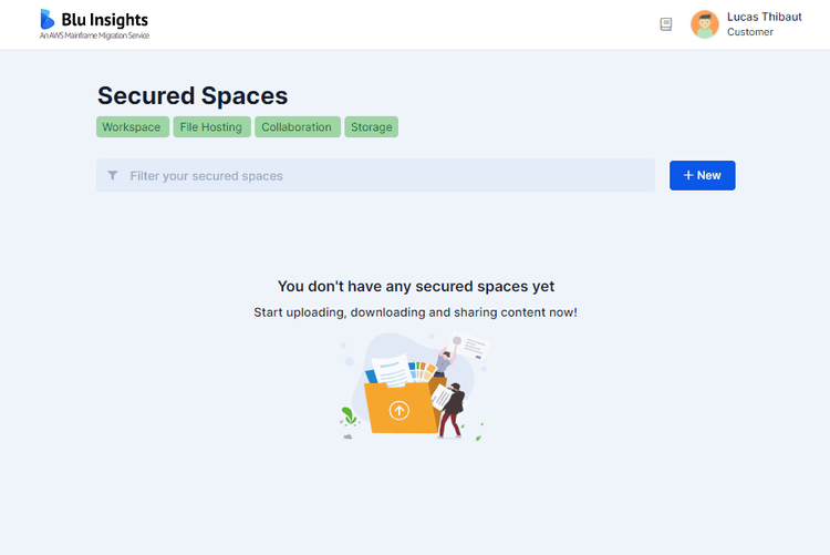 Create a Secured Space | AWS Blu Insights