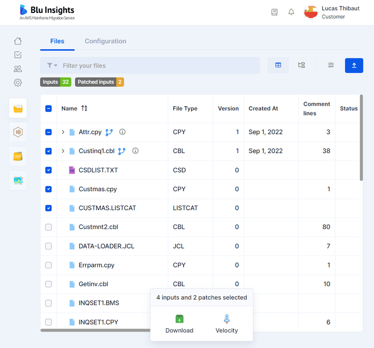 Files | AWS Blu Insights