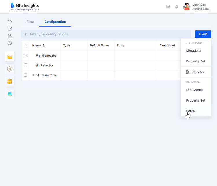 Configuration | AWS Blu Insights