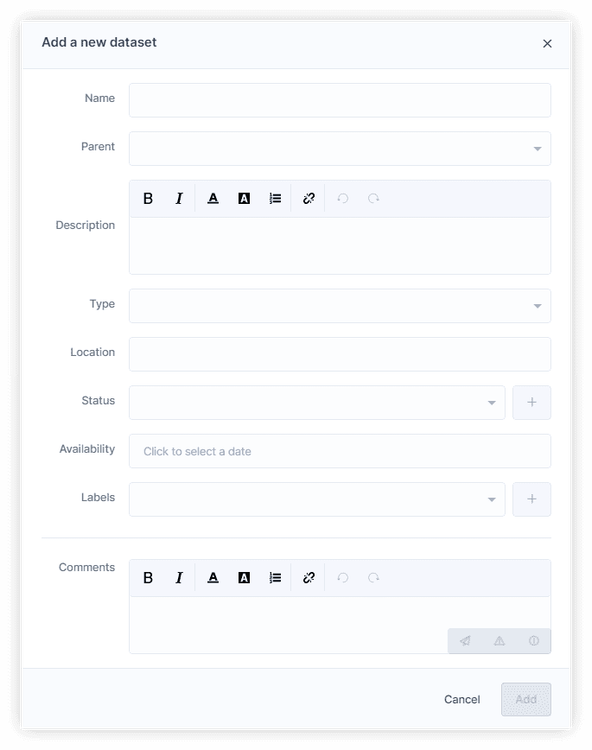 Datasets | AWS Blu Insights