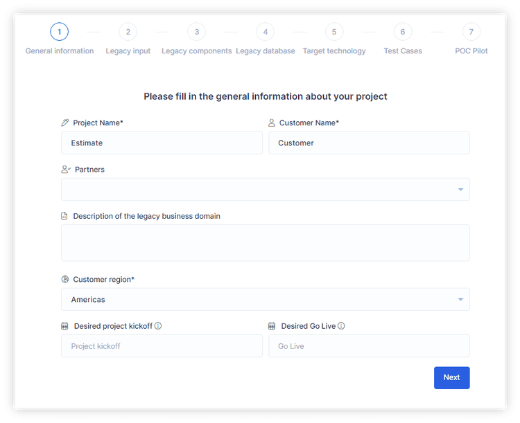Estimate | AWS Blu Insights