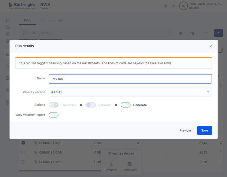 Billing and Usage | AWS Blu Insights