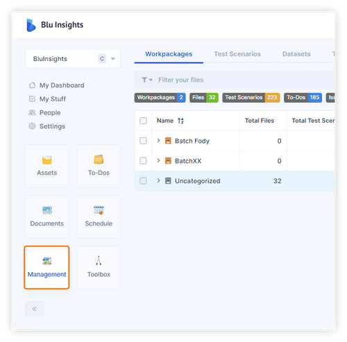 Workpackages | AWS Blu Insights