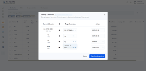 Manage Extensions | AWS Blu Insights